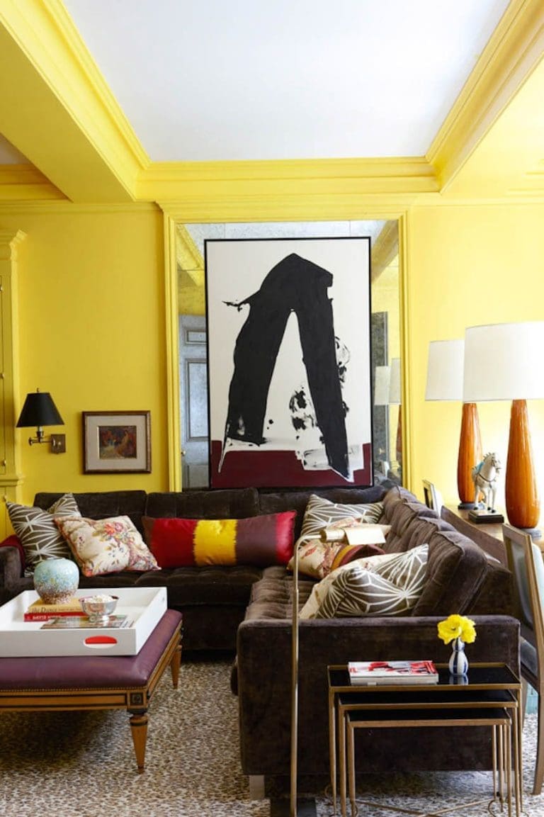 25 Lemon Yellow Colour Wall Paint Ideas