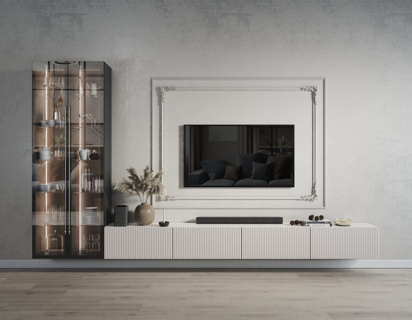 42 Simple POP Design For TV Wall