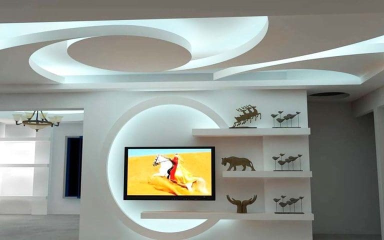 42 Simple POP Design For TV Wall