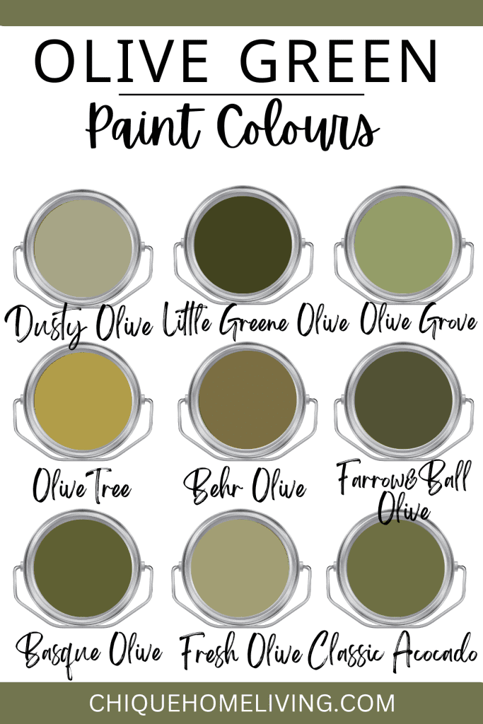 28+ Best Olive Green Paint Colors