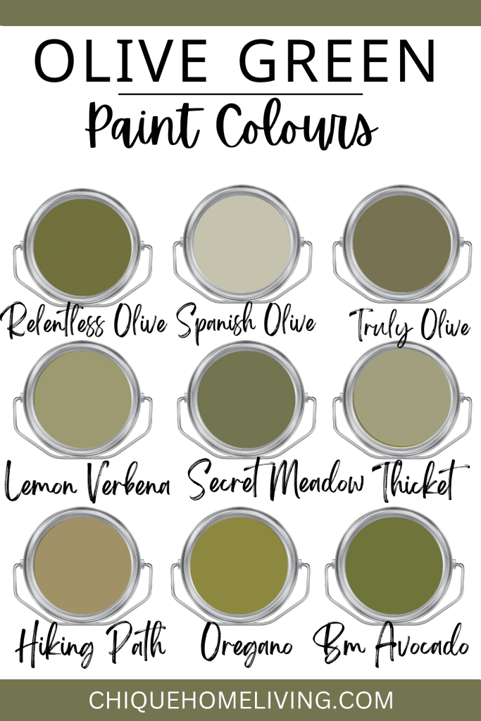28+ Best Olive Green Paint Colors