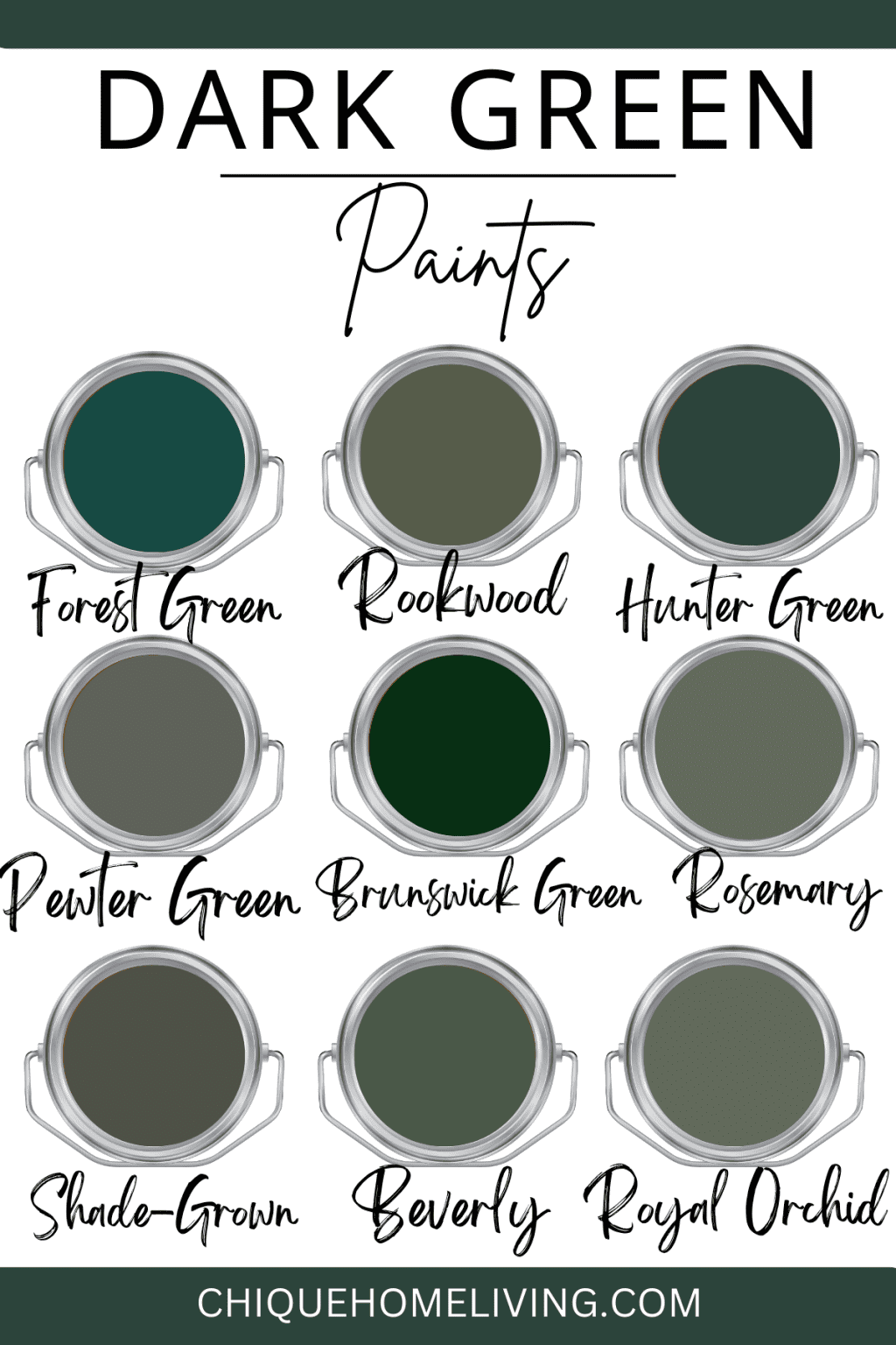 30+ Best Dark Green Paints