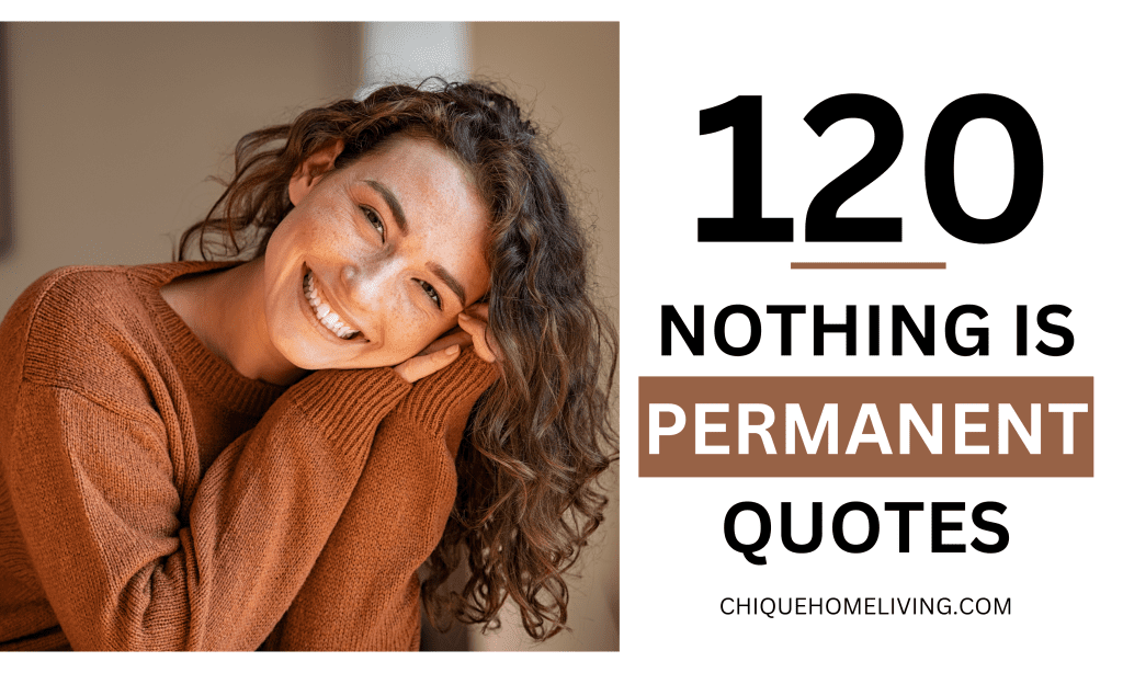 120 Nothing Is Permanent Quotes