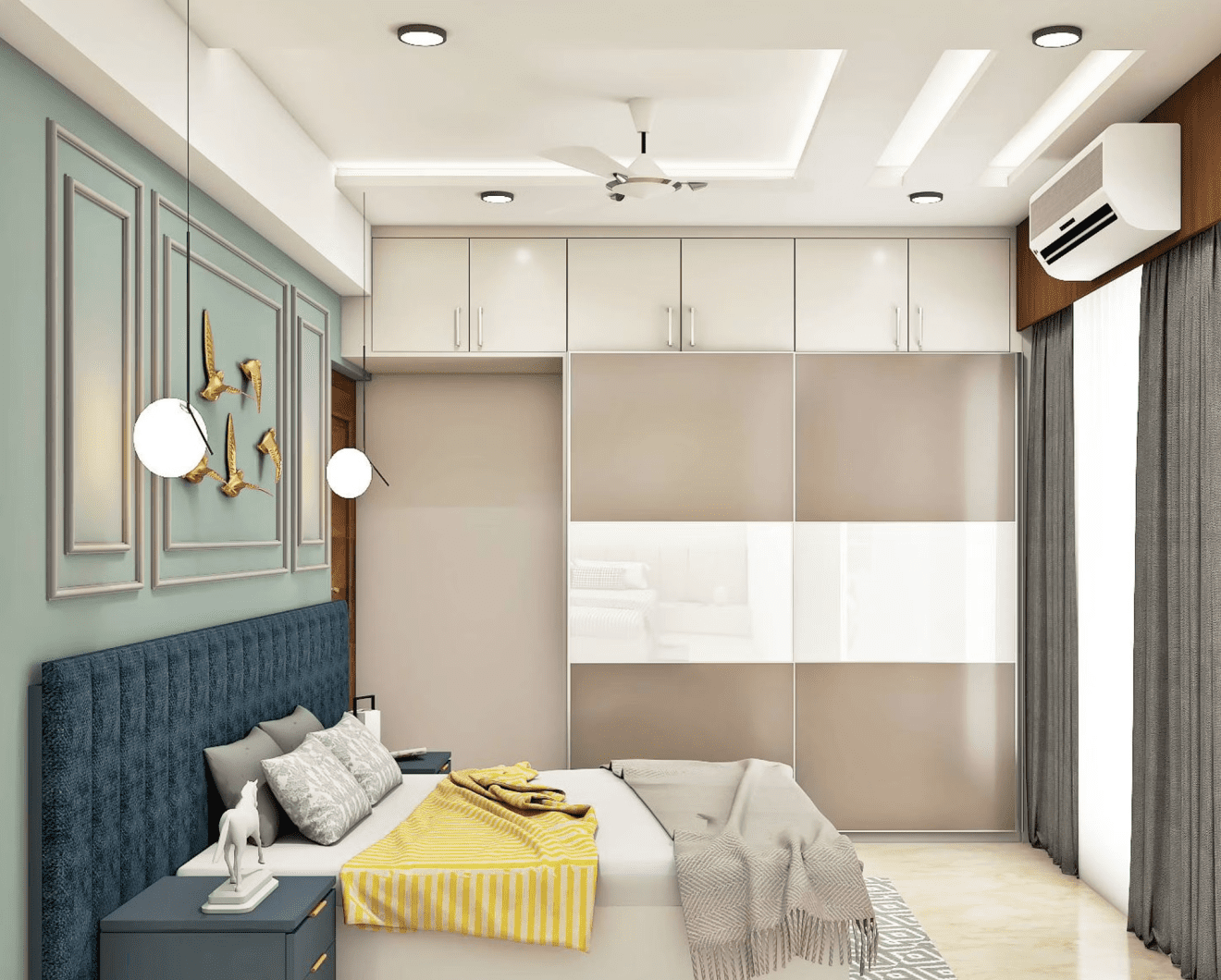 20 Modern Two Colour Combination Of Wardrobe Designs