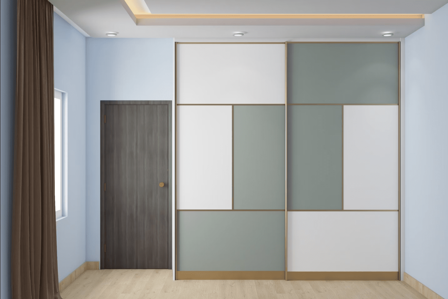 20 Modern Two Colour Combination Of Wardrobe Designs