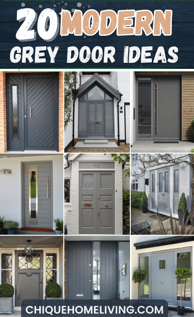 20 Modern Grey Front Door Ideas To Elevate Your Property