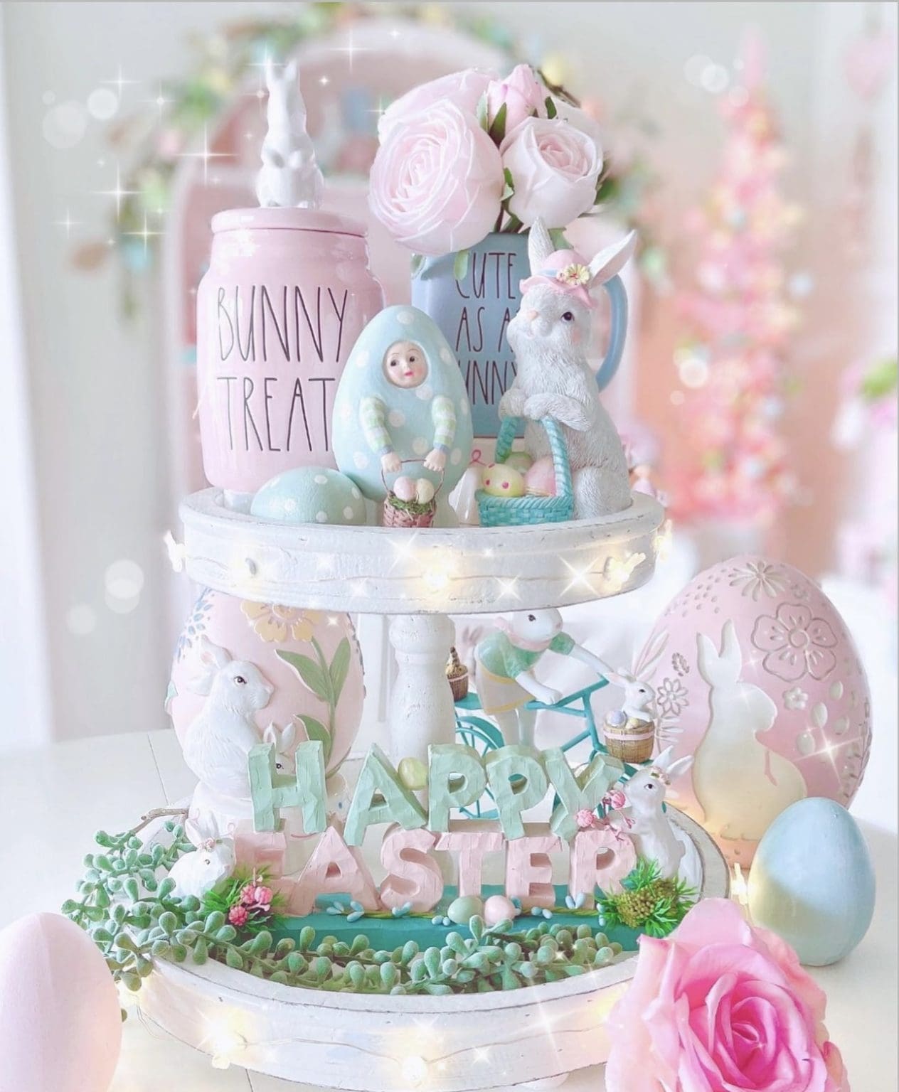 34 Best Easter Tiered Tray Decor Ideas