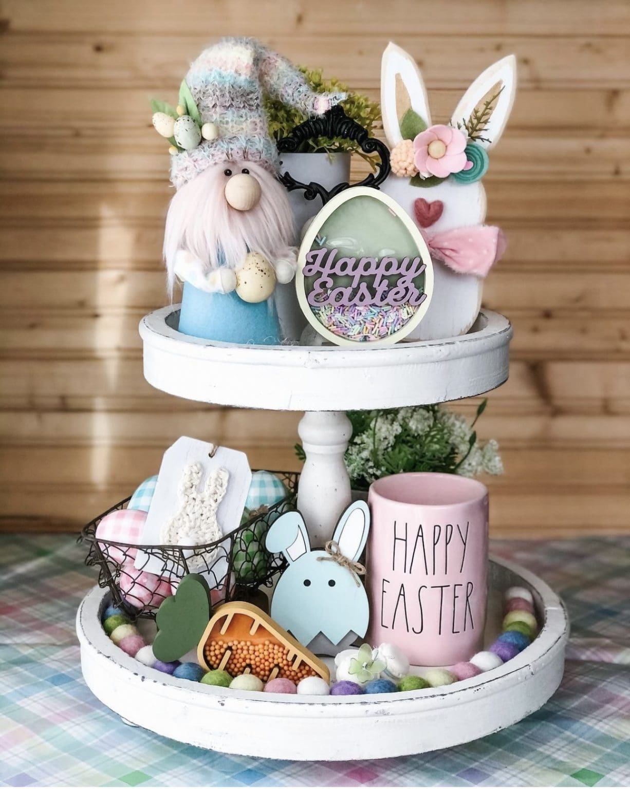 34 Best Easter Tiered Tray Decor Ideas