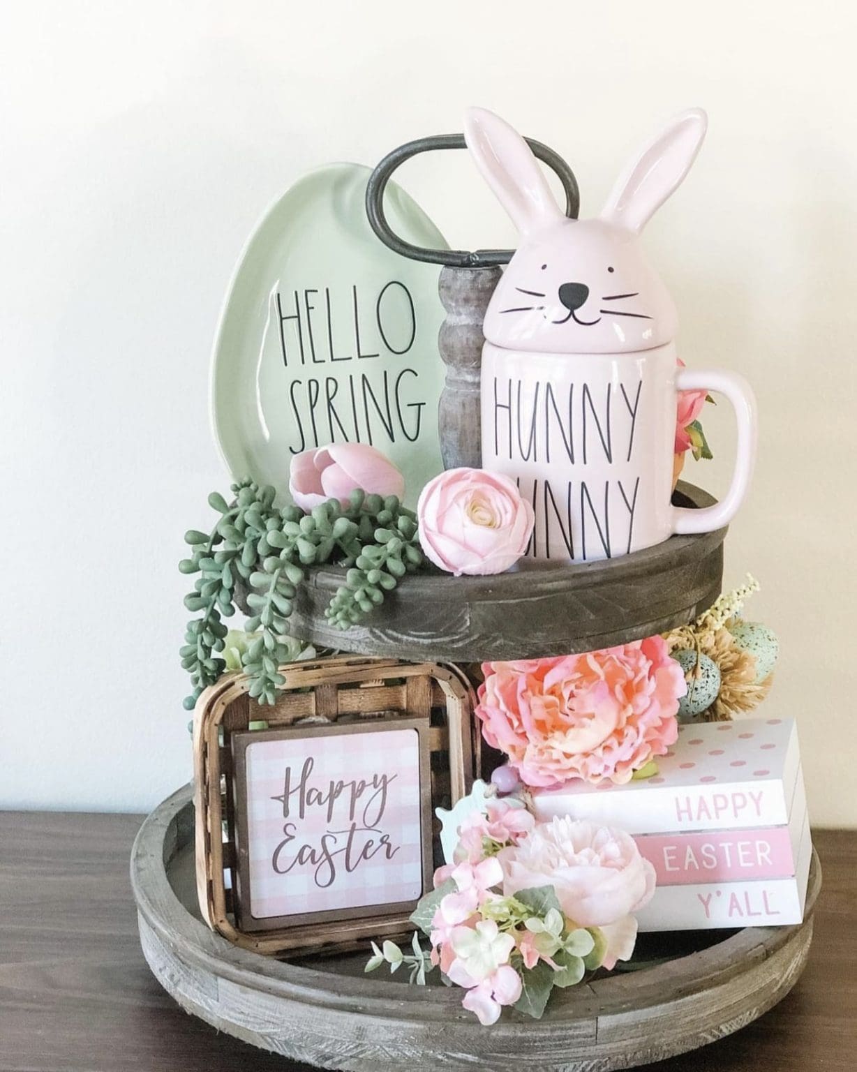34 Best Easter Tiered Tray Decor Ideas