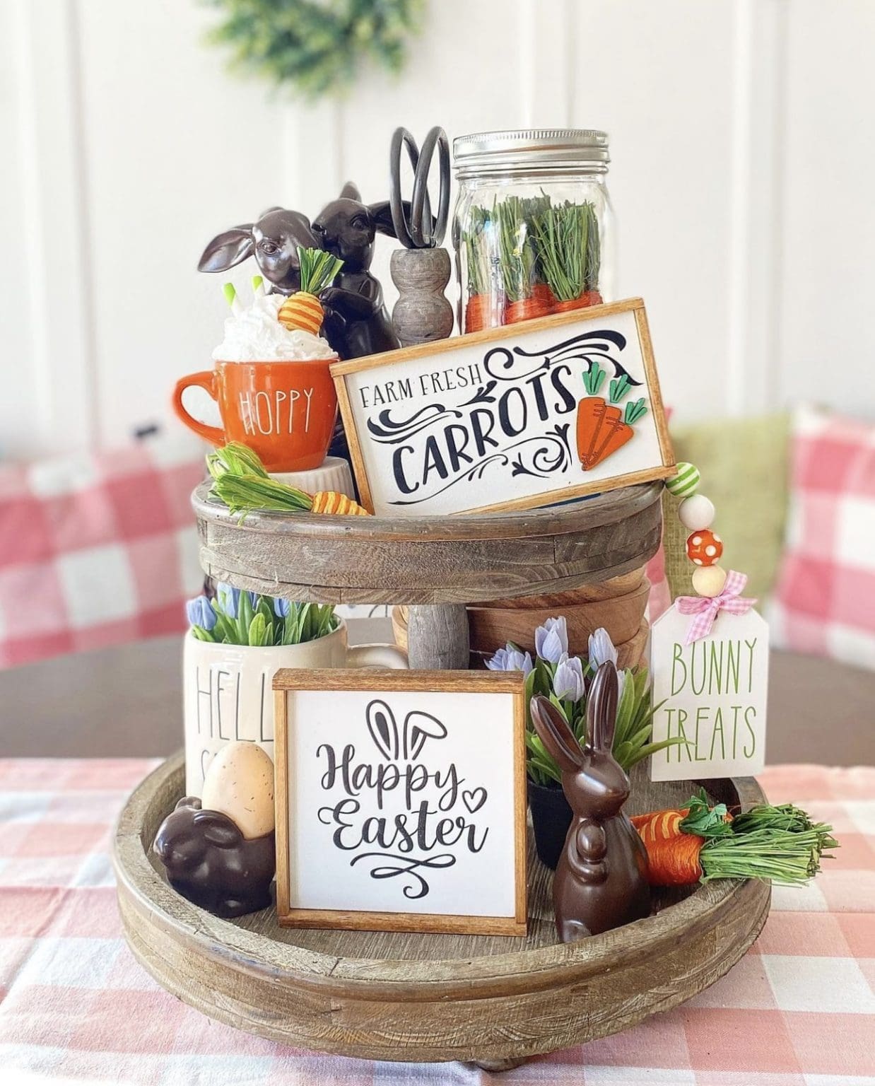 34 Best Easter Tiered Tray Decor Ideas