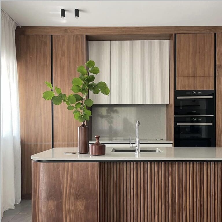 29 Modern Walnut Kitchen Cabinet Ideas You'll Love