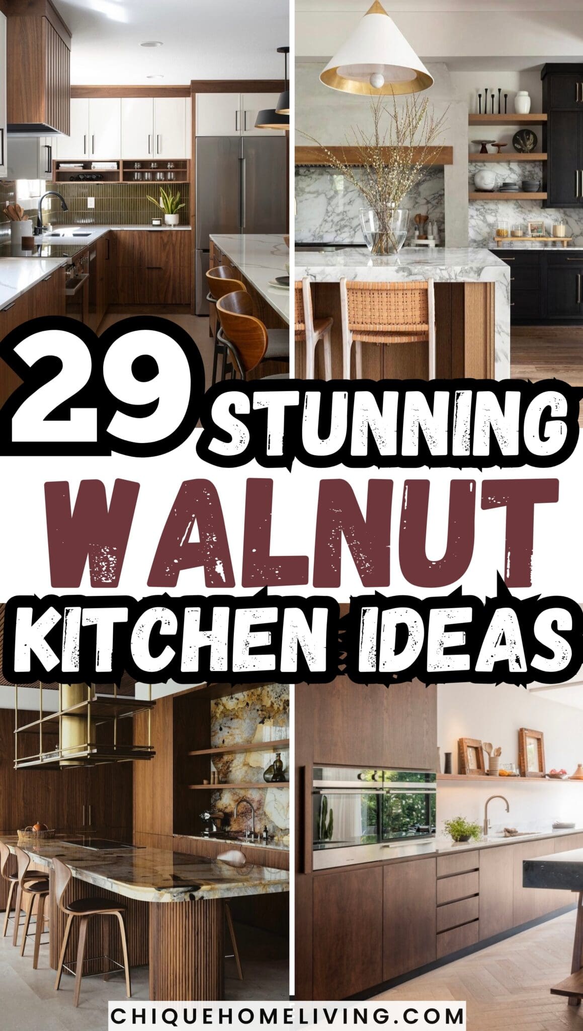 29 Modern Walnut Kitchen Cabinet Ideas You'll Love