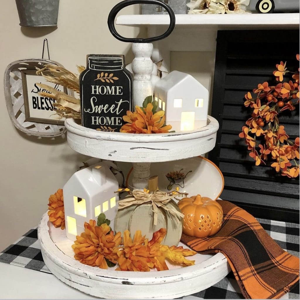 27 Super Cute Fall Tiered Tray Ideas to Inspire You