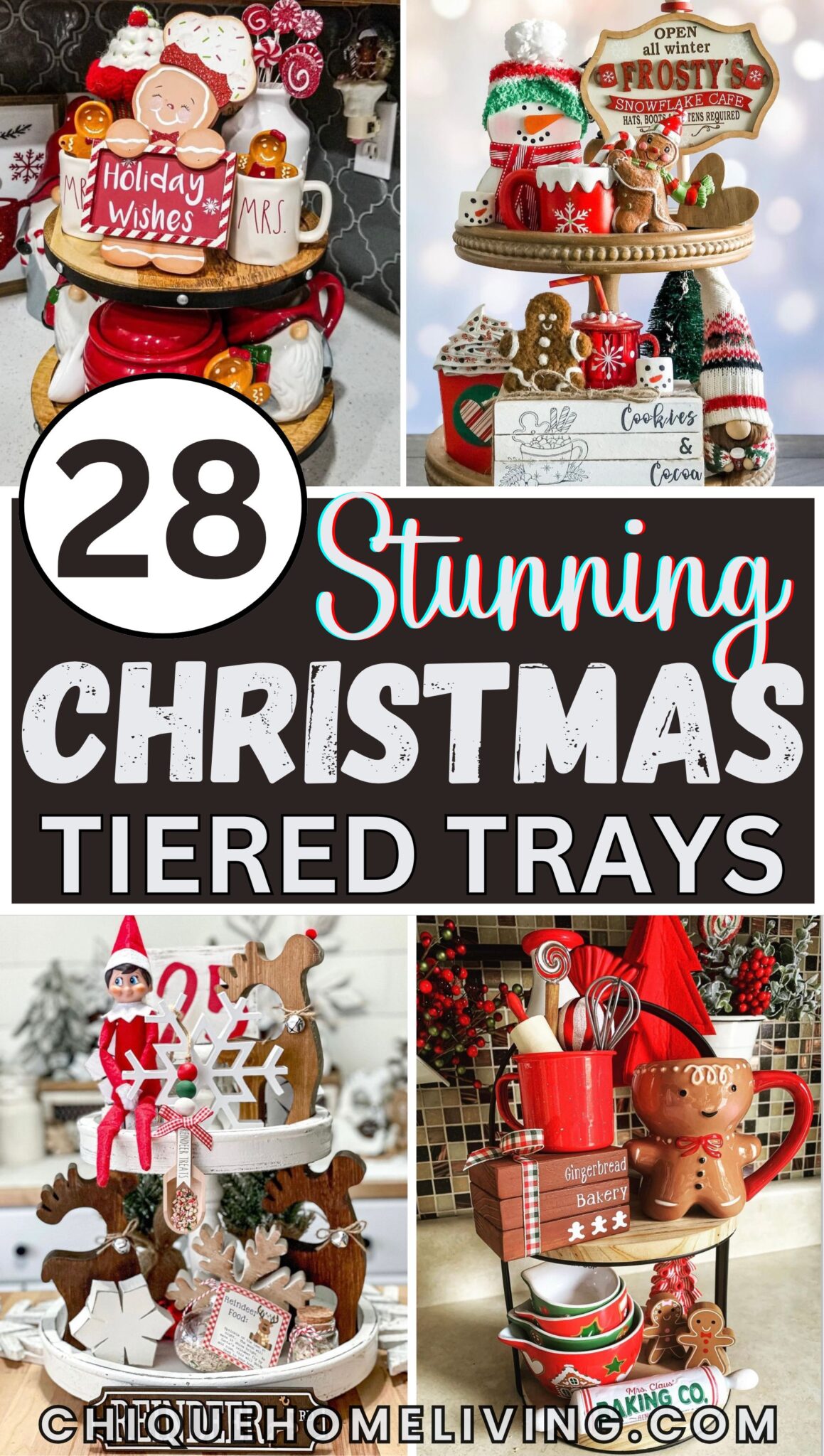 28 Christmas Tiered Tray Ideas for a Festive Display