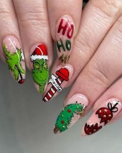 24 Genius Grinch Nail Ideas to Steal the Show This Christmas