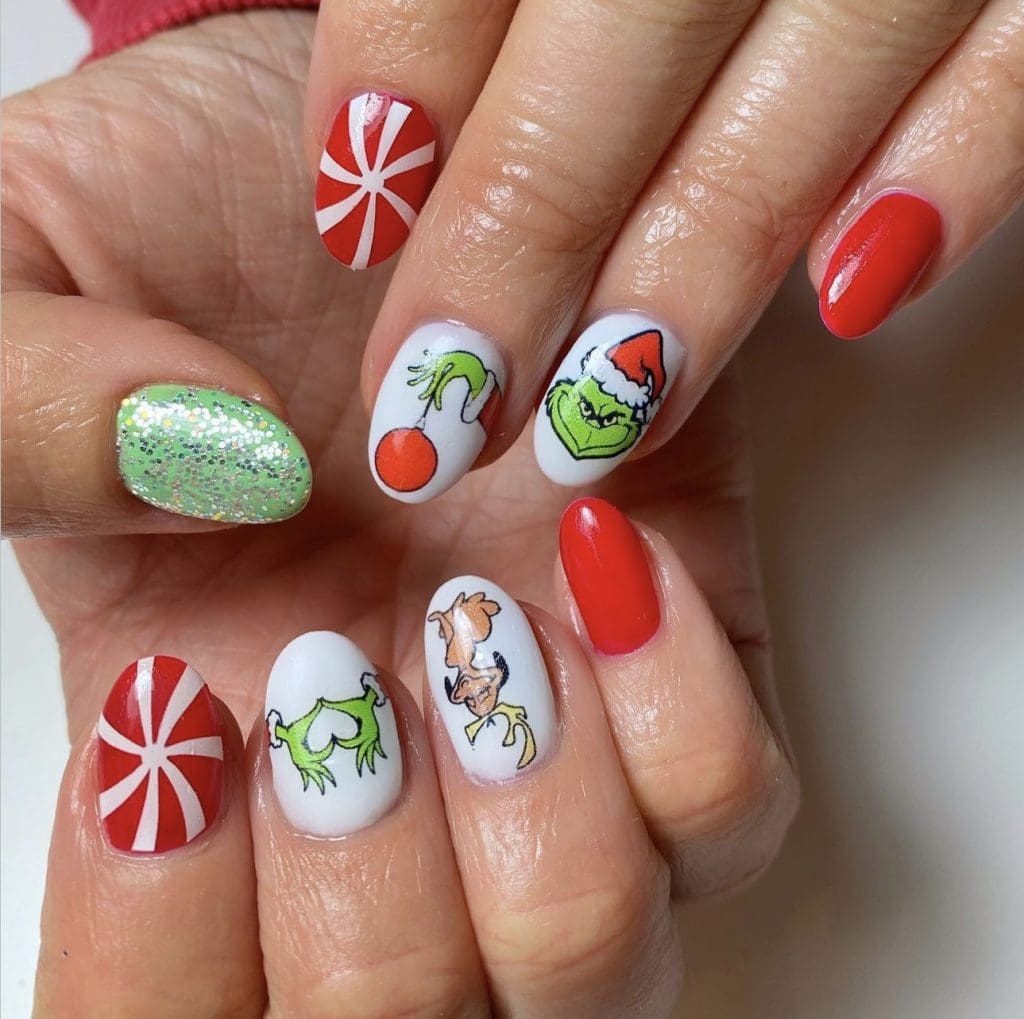 24 Genius Grinch Nail Ideas to Steal the Show This Christmas
