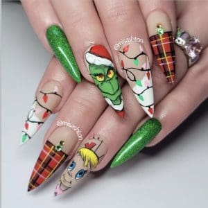 24 Genius Grinch Nail Ideas to Steal the Show This Christmas