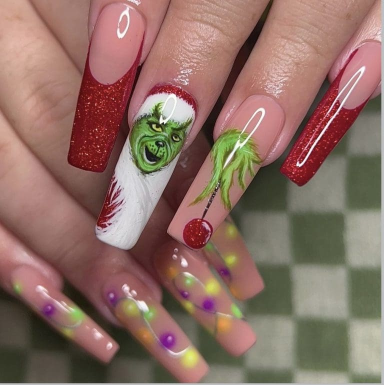24 Genius Grinch Nail Ideas to Steal the Show This Christmas