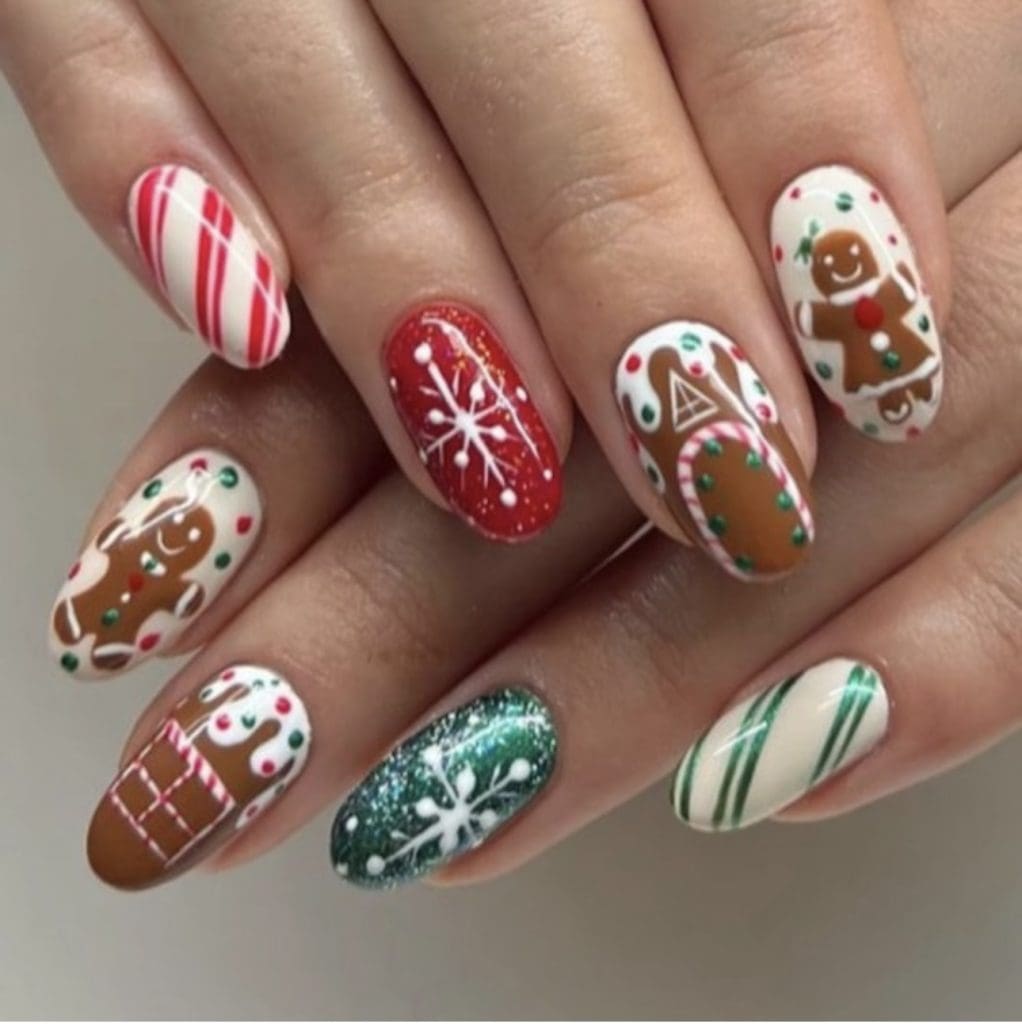 24 Gingerbread Nail Designs That Are Almost Good Enough to Eat