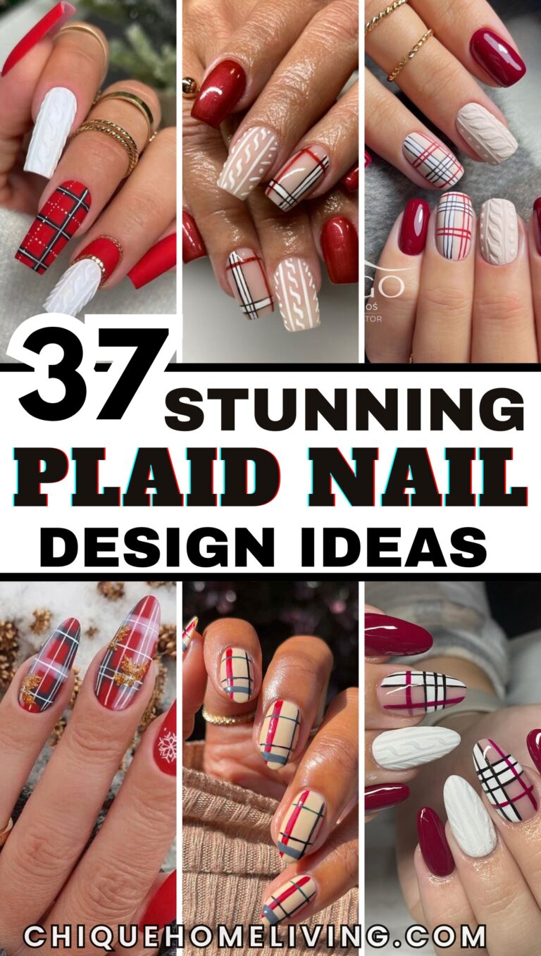 37 Best Plaid Nail Ideas to Perfect Your Cozy Look