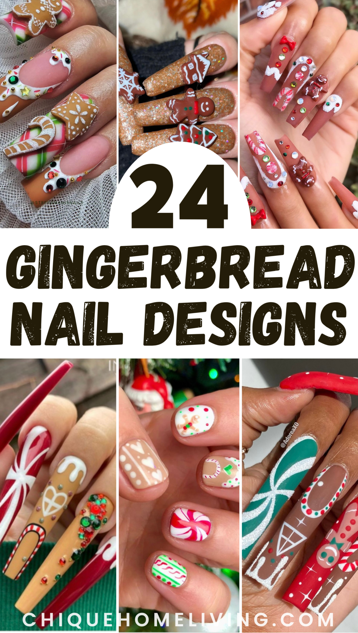 24 Gingerbread Nail Designs That Are Almost Good Enough to Eat