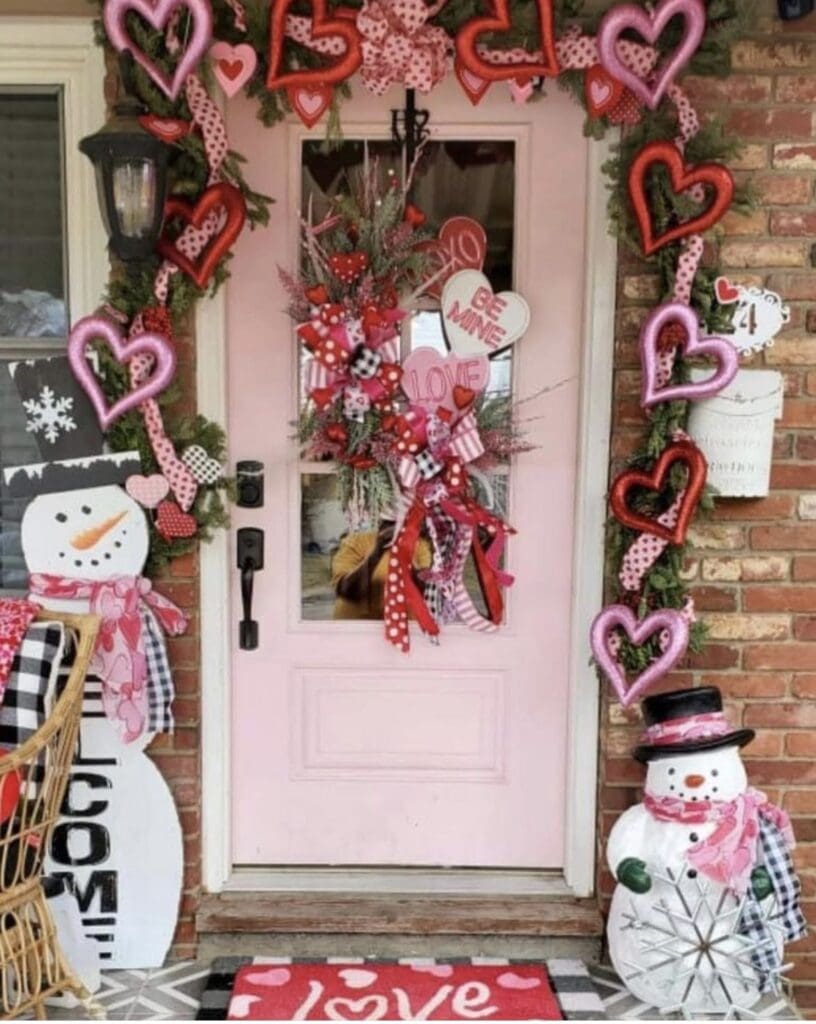24 Romantic Valentine's Day Front Door Decor Ideas
