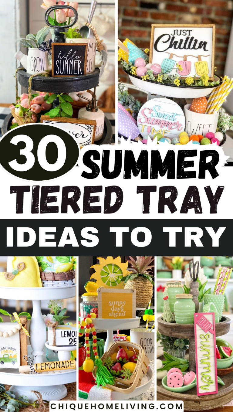 30 Stunning Summer Tiered Tray Ideas to Brighten Up Your Space