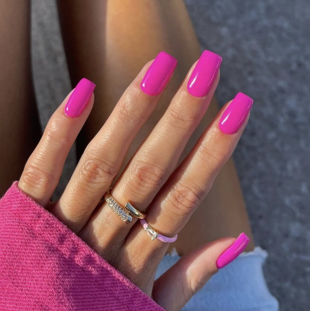 30 Insanely Cute Hot Pink Nail Ideas You'll Love