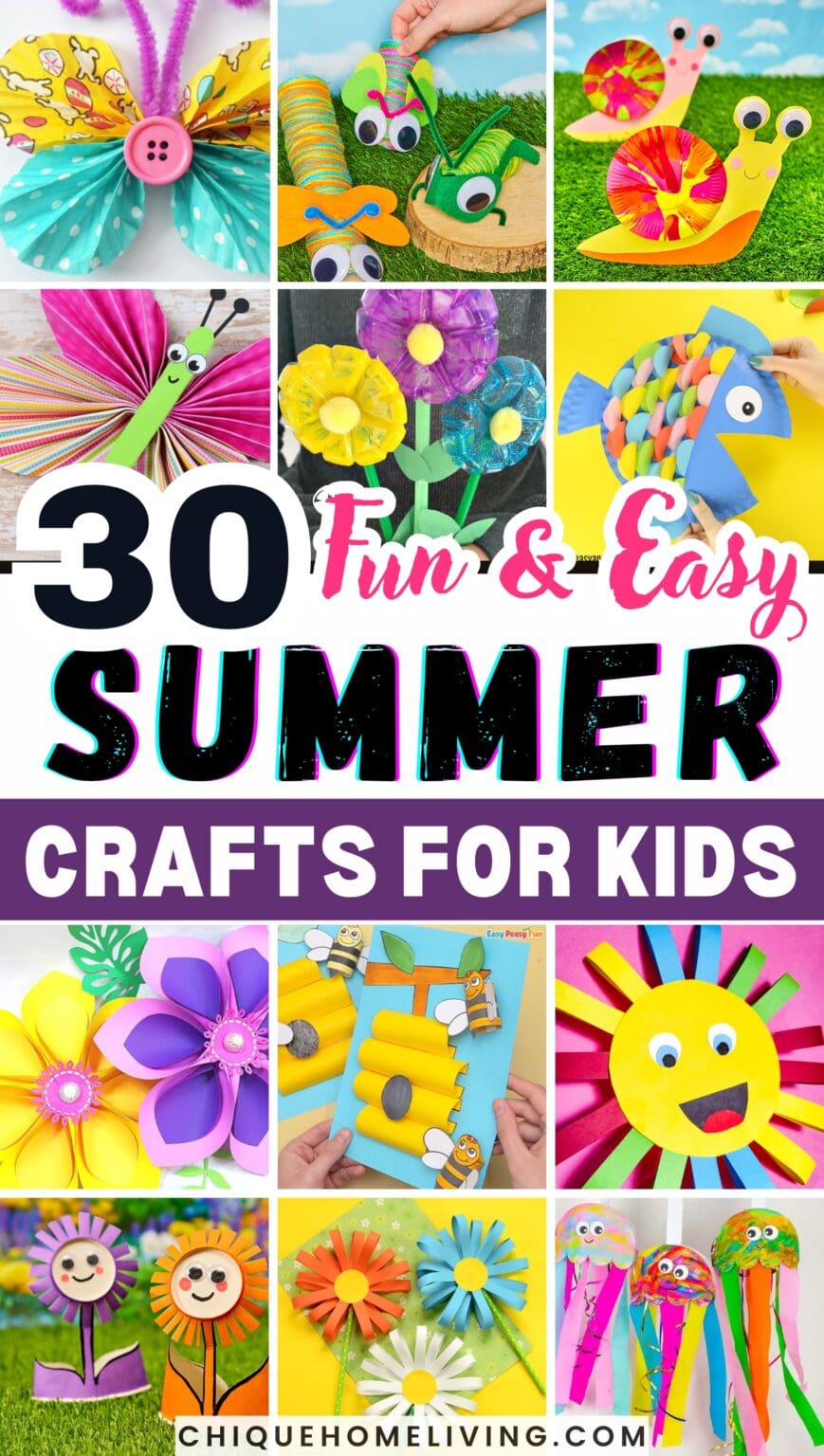30 Easy and Fun Summer Crafts for Kids to Stay Creative