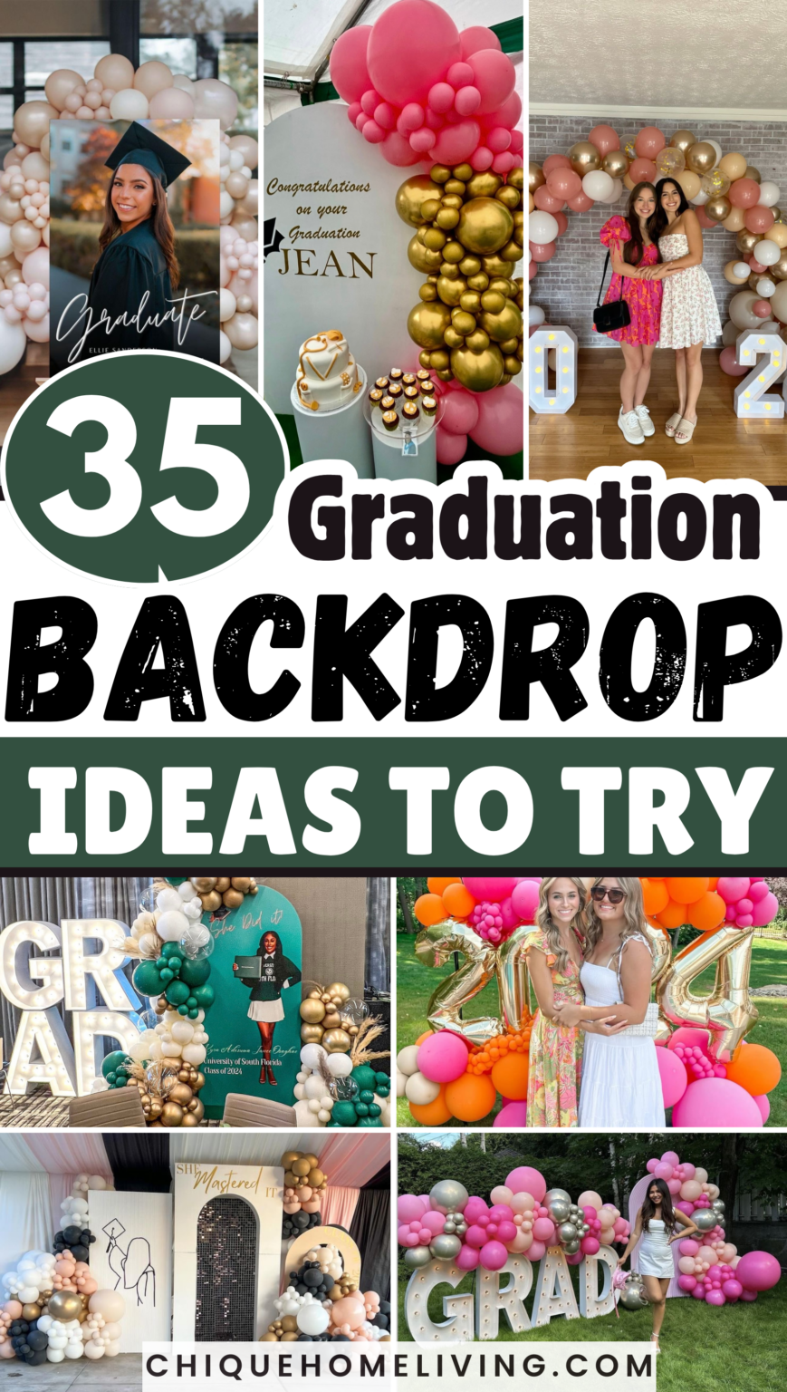 35 Insanely Cute Graduation Party Photo Backdrop Ideas