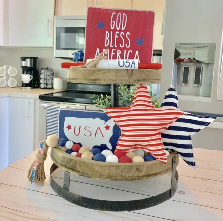 27 Genius Patriotic Tiered Tray Ideas for 4th of July & Beyond
