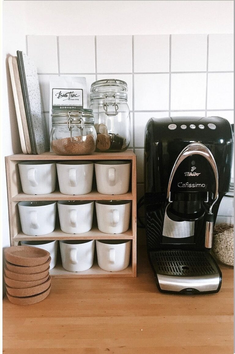 32 Genius Kitchen Counter Coffee Bar Ideas You'll Love