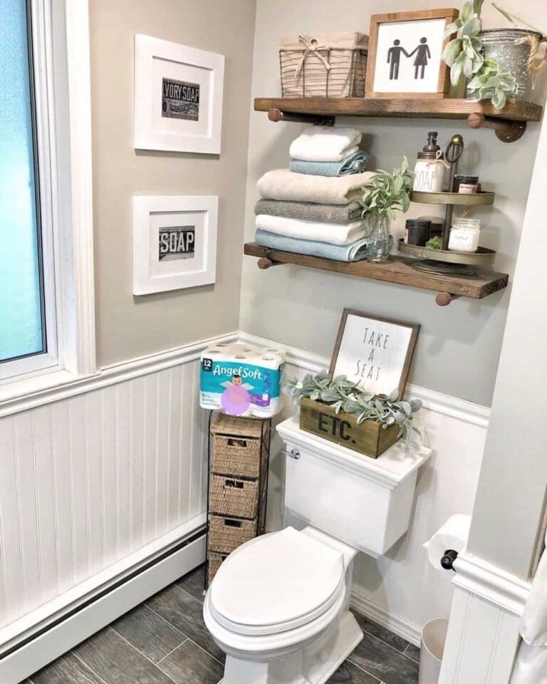24 Top of Toilet Decor Ideas That Instantly Elevate Your Bathroom