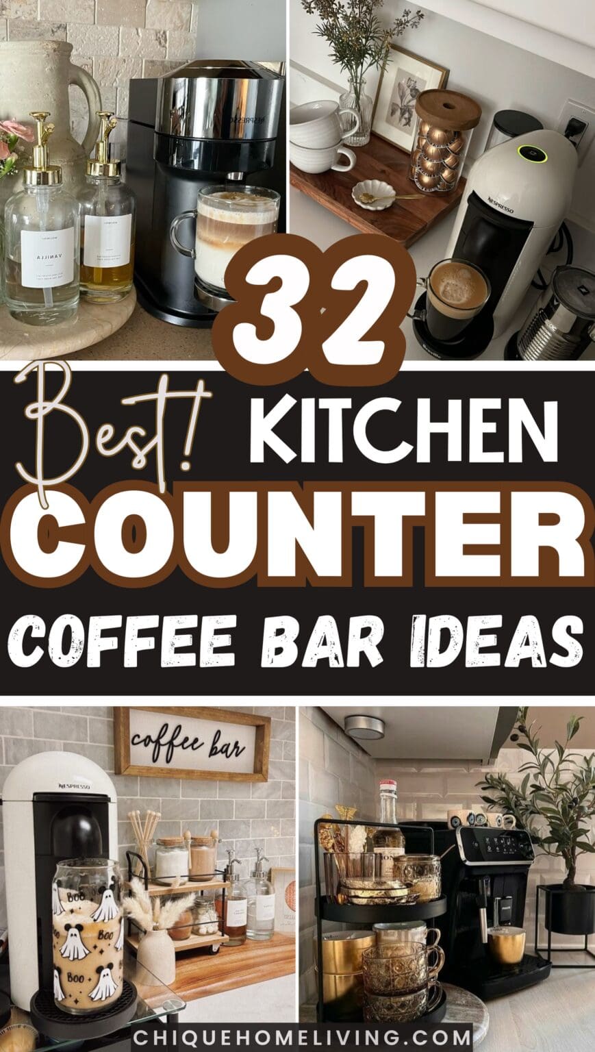32 Genius Kitchen Counter Coffee Bar Ideas You'll Love