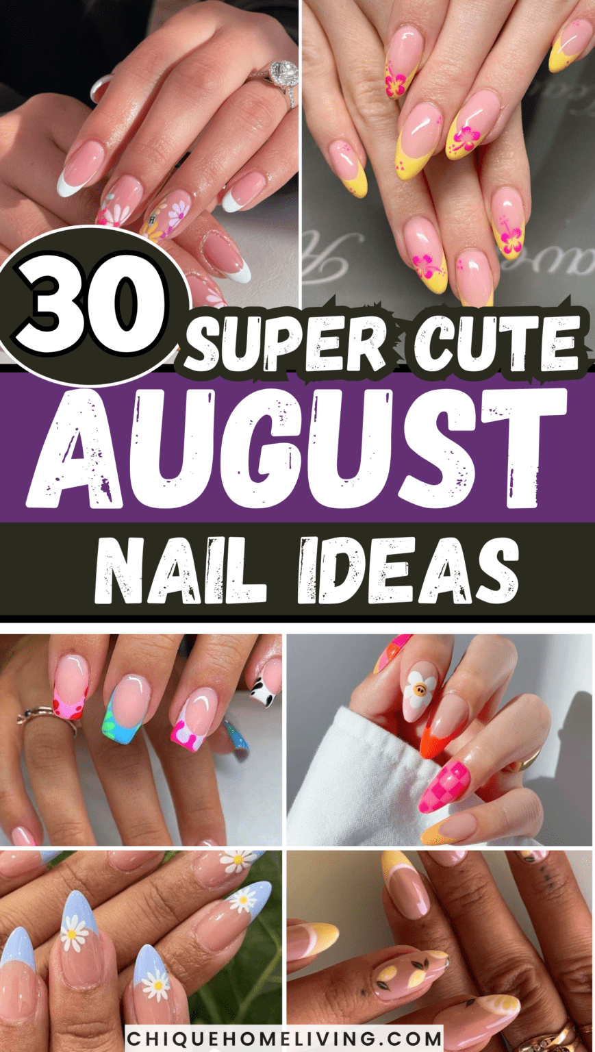 30 Insanely Cute August Nail Ideas You'll Love