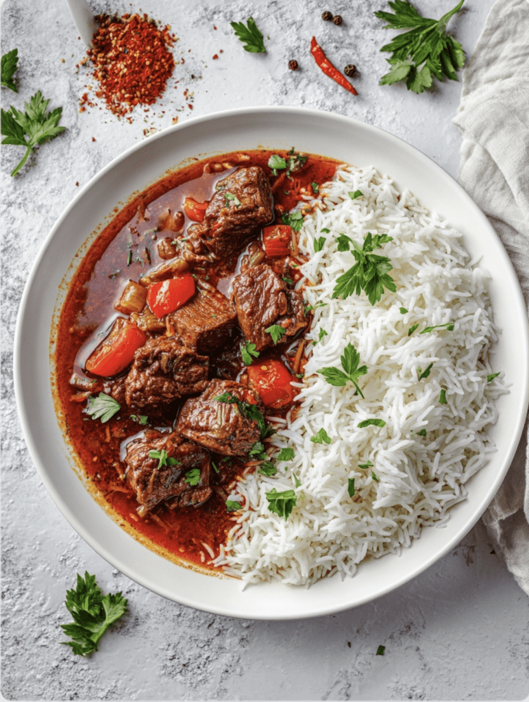Lebanese Beef Stew with Vermicelli Rice